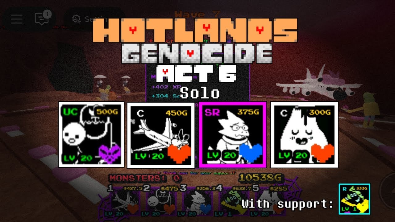 Solo Hotlands Genocide Act 6 with Alphys, Tsunderplane, Vulkin and ...