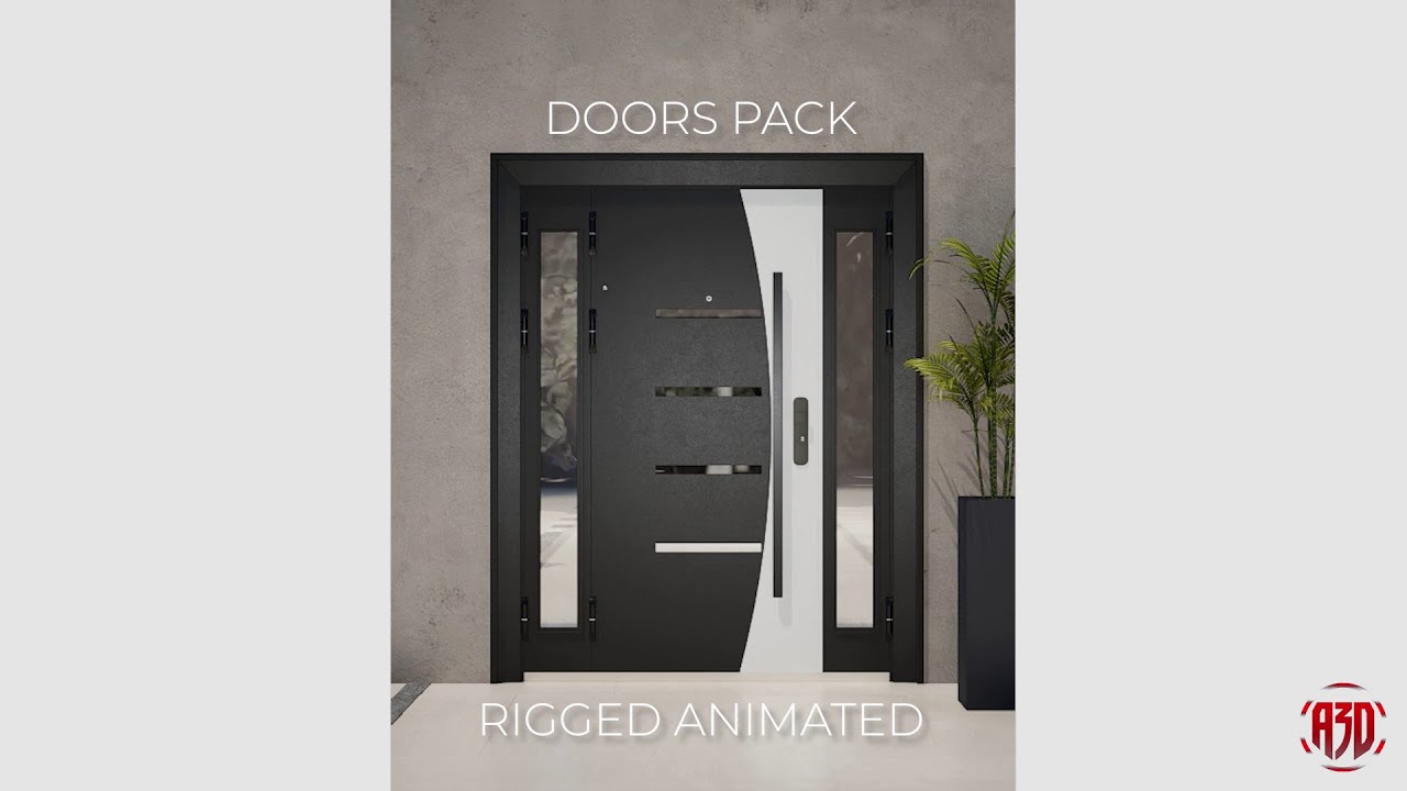 Iron Doors Pack Rigged Animated - YouTube