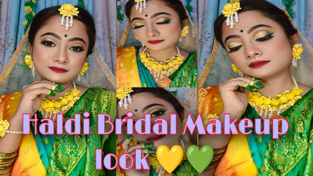 Haldi Bridal Makeup look || Haldi Bridal Makeup Tutorial || #haldibride ...
