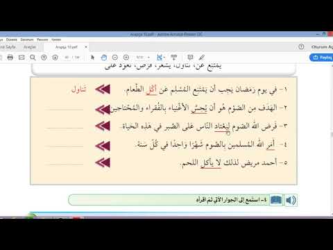 10 SINIF ARAPÇA DERS KİTABI 3 ÜNİTE 2 DERS SAYFA 64 65 66 67 68