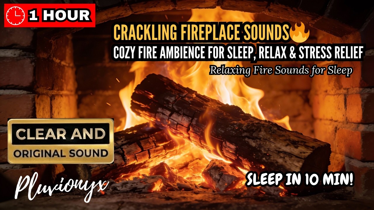 Crackling Fireplace Sounds 🔥 Cozy Fire Ambience for Sleep, Relax ...