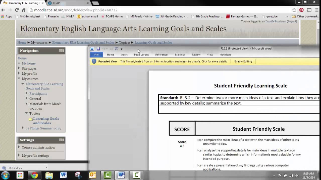 Marzano Scales - Where to Find Them on the TBAISD Website - YouTube