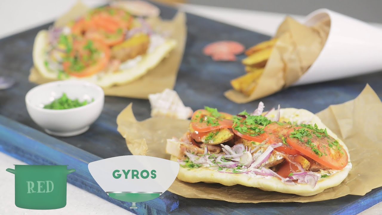 Retete - Gyros cu pui si sos tzatziki | Bucataras TV - YouTube
