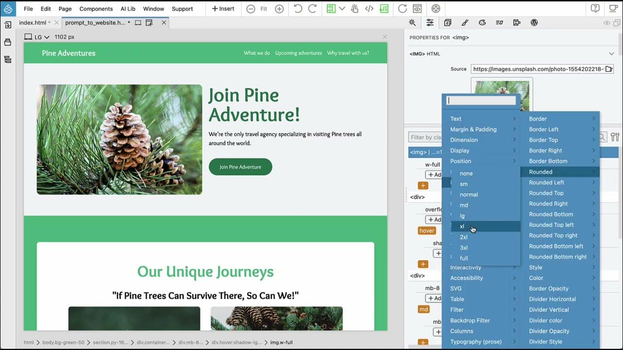 Pinegrow's Tailwind Class Tree Inspector - The Power Tools for Tailwind CSS Styling - YouTube