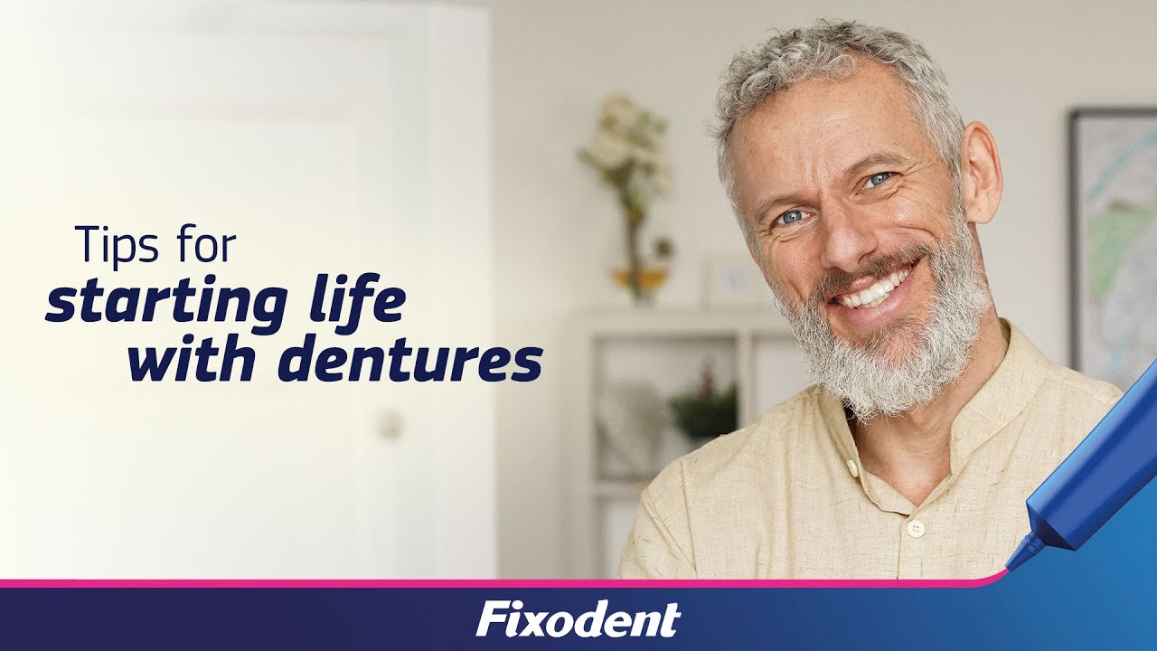 Tips on How to Get Used to Dentures | Fixodent - YouTube