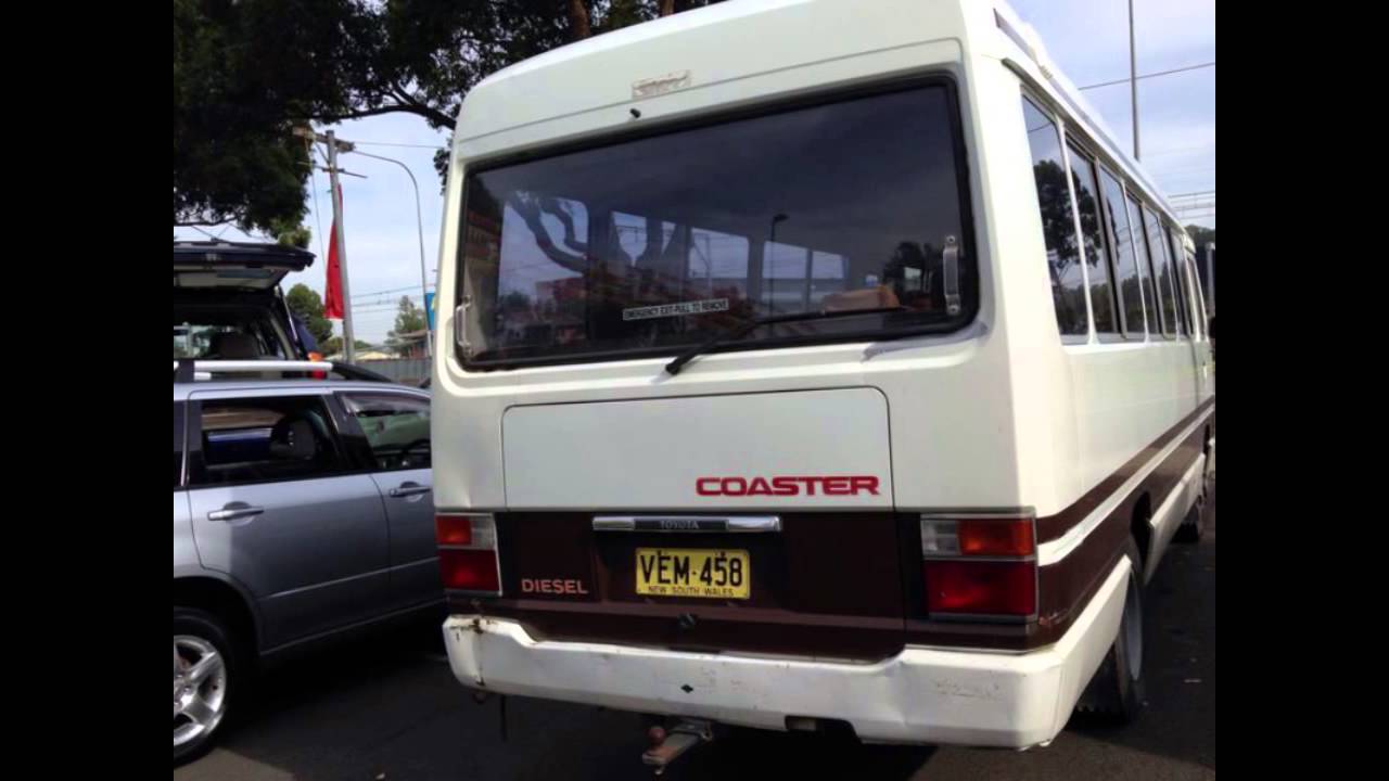 1989 Toyota Coaster White Bus 4.0l - YouTube