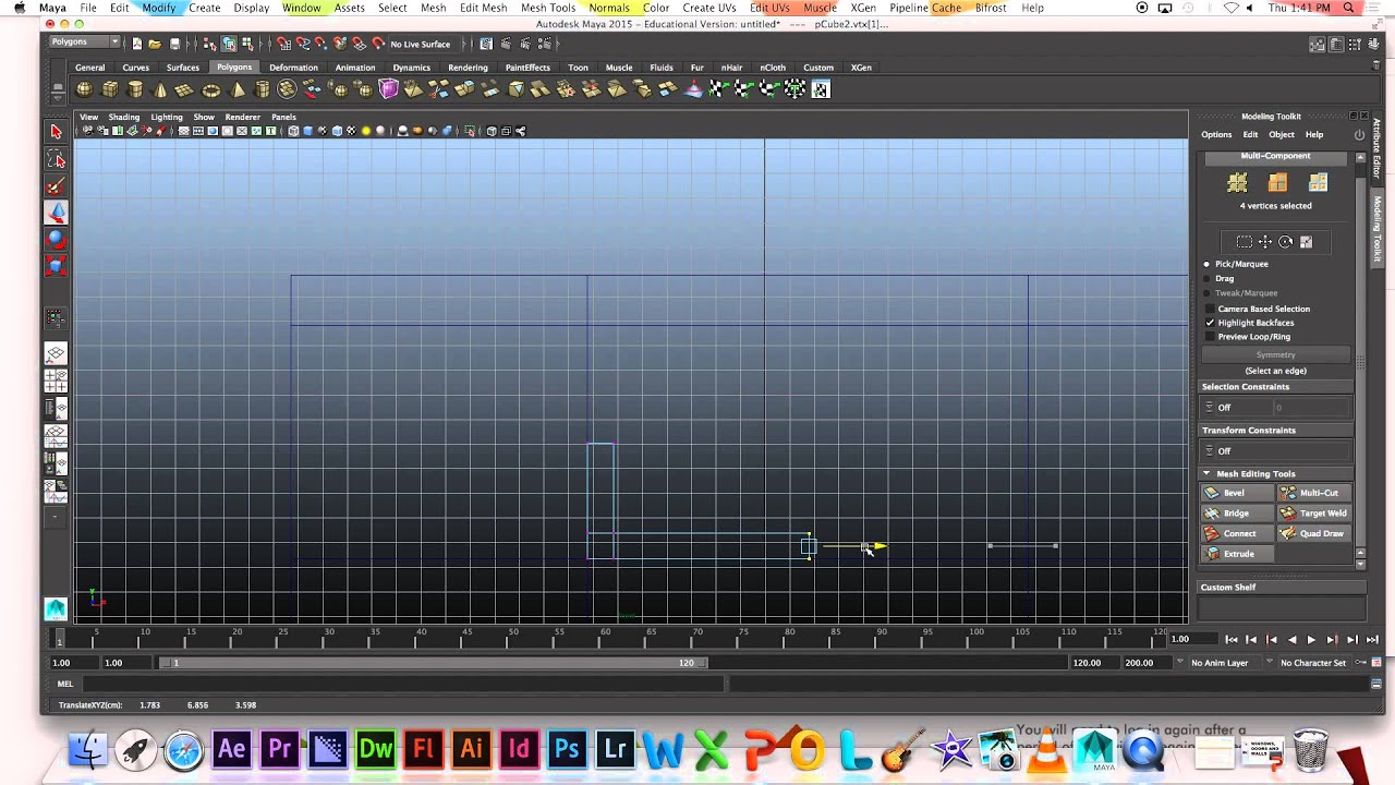 LIVE LESSON - AUTODESK MAYA 3D Modelling - Modelling a Window Frame ...