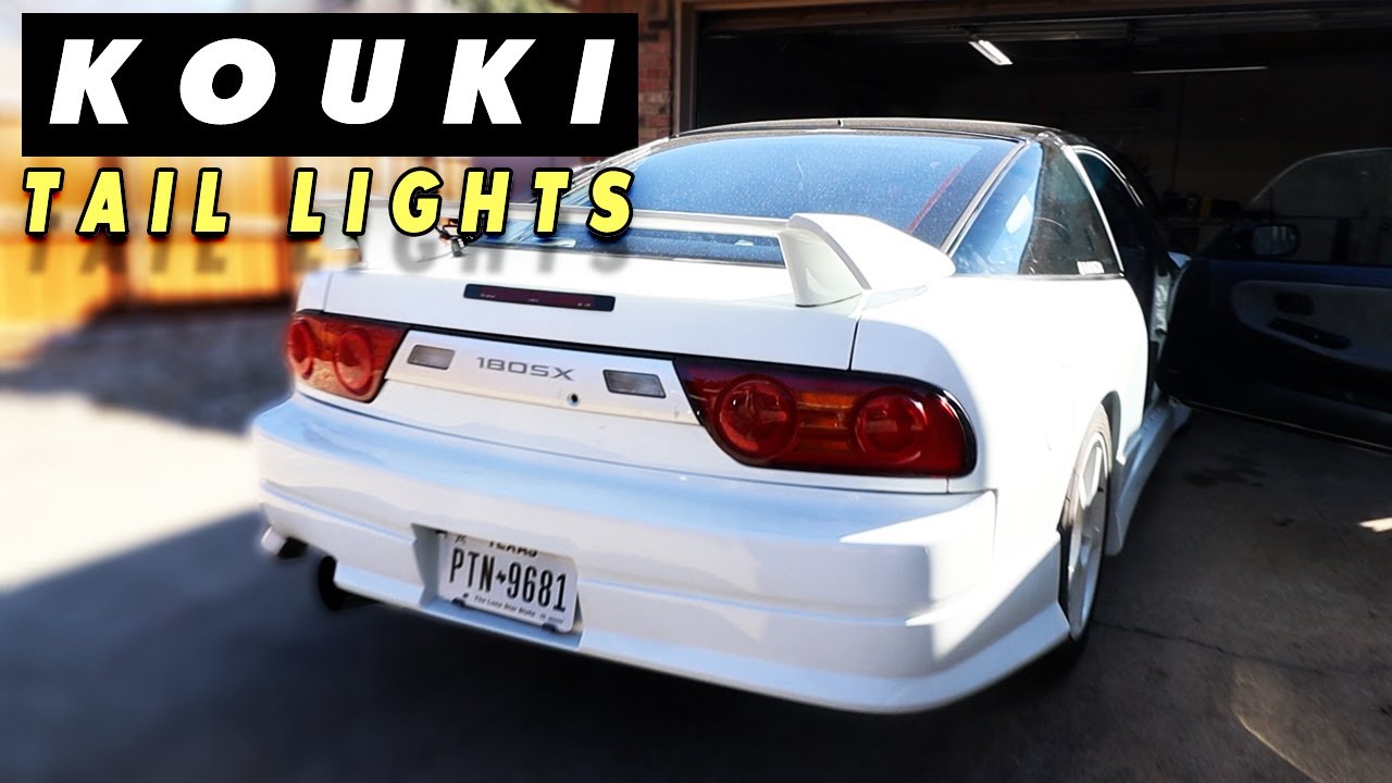 INSTALLING THE JDM KOUKI TAIL LIGHTS ON MY 180SX! - YouTube