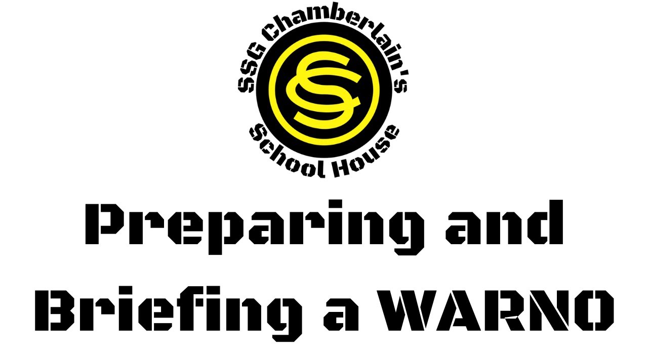 Preparing and Briefing a WARNO - Officer Candidate School - YouTube