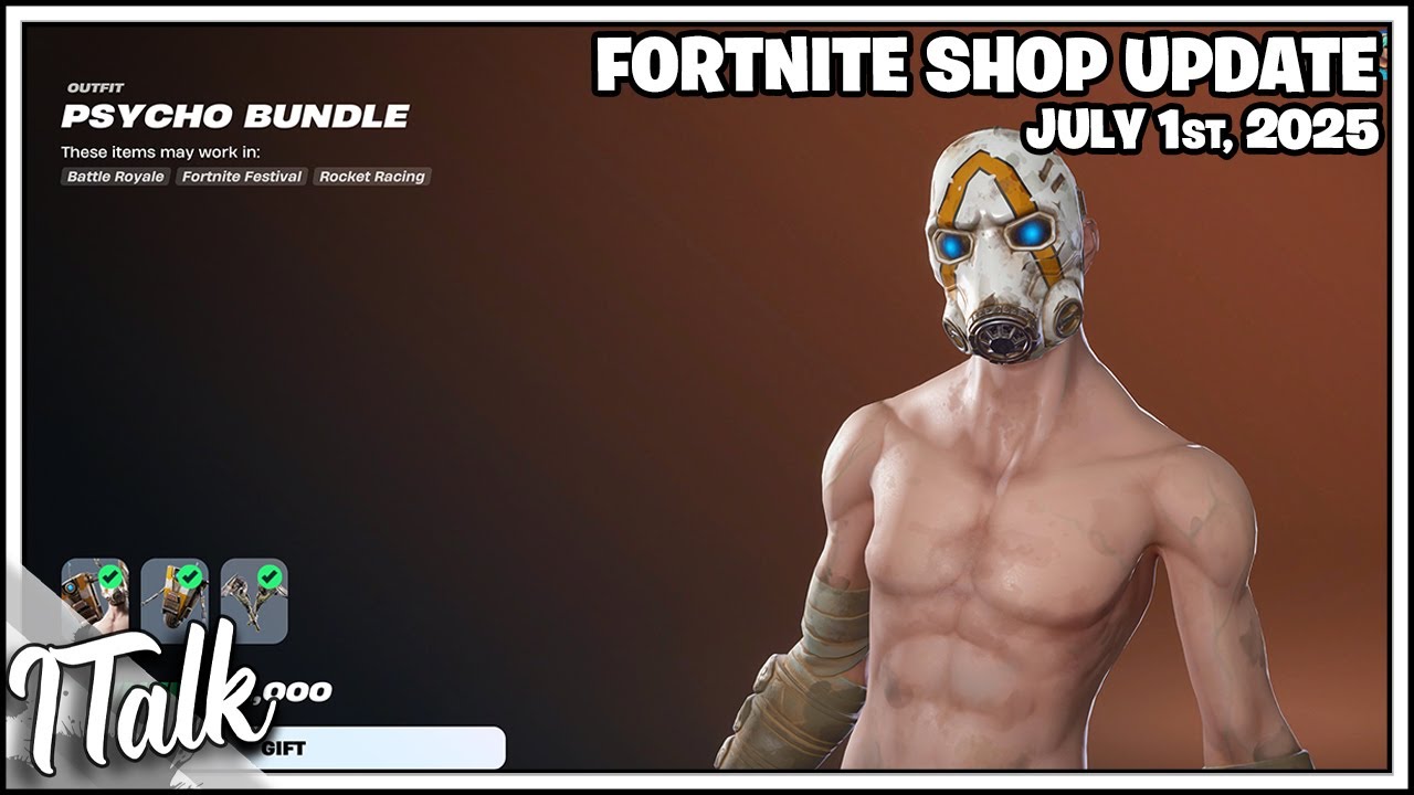 PSYCHO BANDIT IS BACK & LOCKER BUNDLE! Fortnite Shop [July 1st, 2025 ...