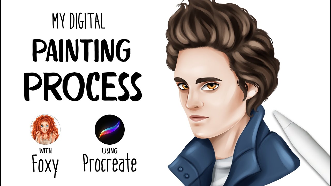 Edward Cullen from Twilight drawing process - YouTube