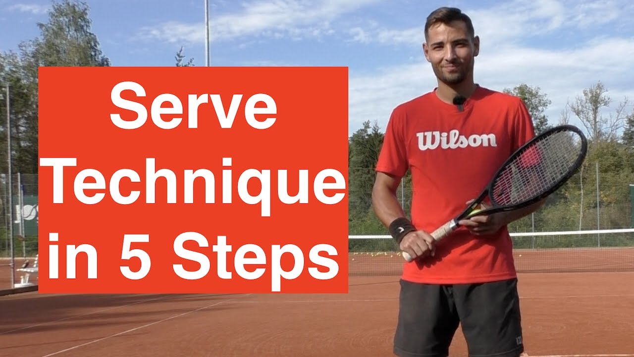 Learn the correct TENNIS Serve Technique in 5 Steps - YouTube