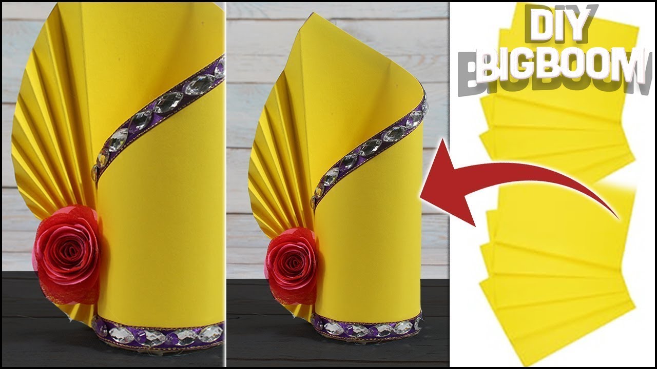 How To Make Flower Vase With Paper Step By Step Easy Paper Crafts DBB how-to-make-flower-vase-with-paper-step-by-step-easy-paper-crafts-dbb
