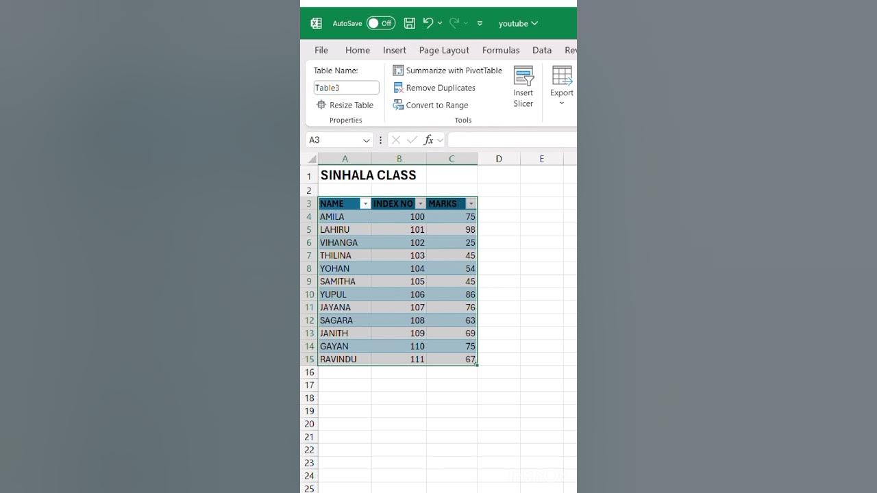 #excel Create table easily on excel Sinhala 😲 #exceltips #exceltutorial #exceltricks - YouTube