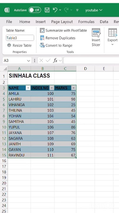 #excel Create table easily on excel Sinhala 😲 #exceltips #exceltutorial #exceltricks - YouTube