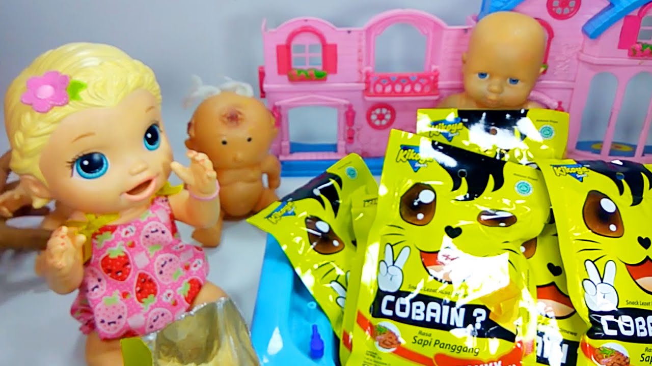 Mainan Boneka Bayi - Baby Olive Makan Snack - Belajar Menghitung Untuk ...