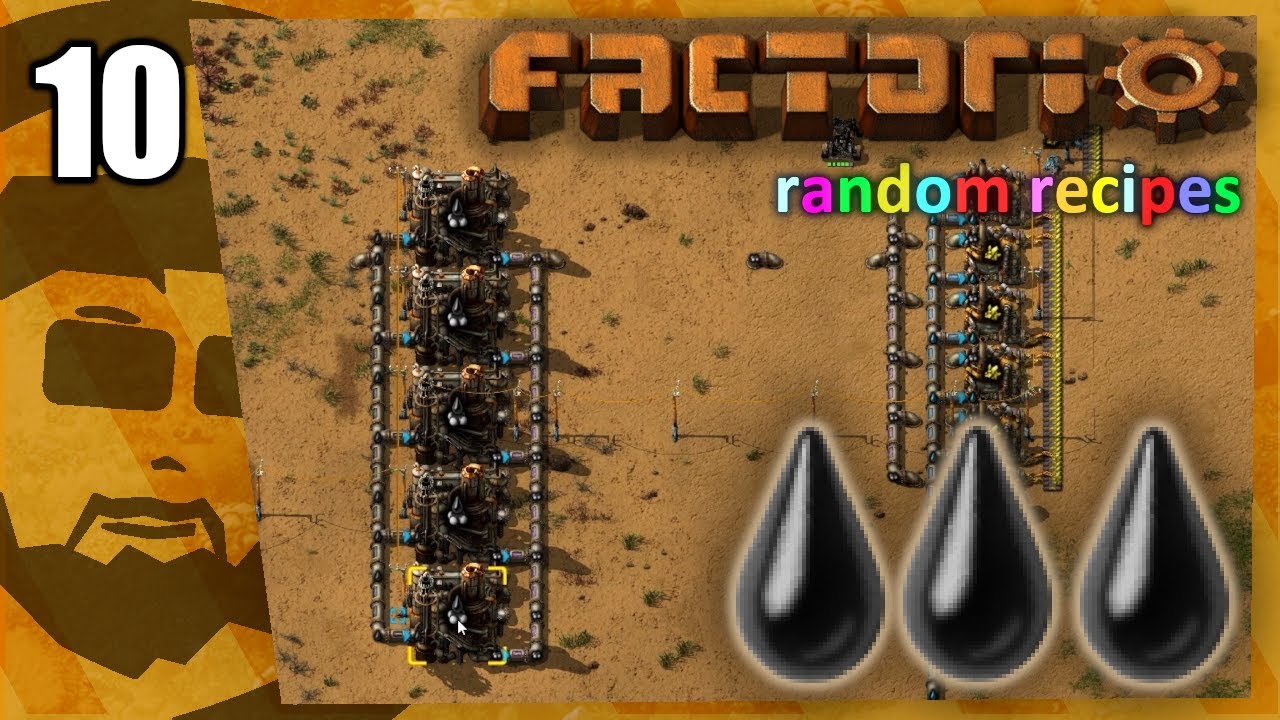 Starting oil, and finishing the wall | Factorio Random Recipes | BigVlad Plays | Part 10 - YouTube