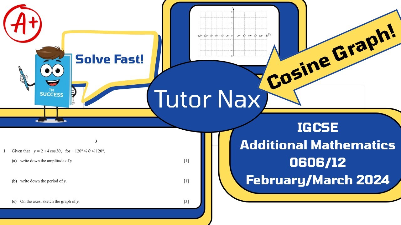Cosine Graph: Amplitude, Period & Sketching | Paper 12 Question 1 ...