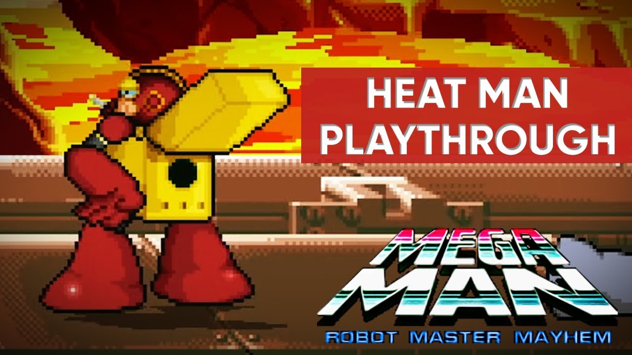 Mega Man: Robot Master Mayhem (PC) - Heat Man Gameplay - YouTube