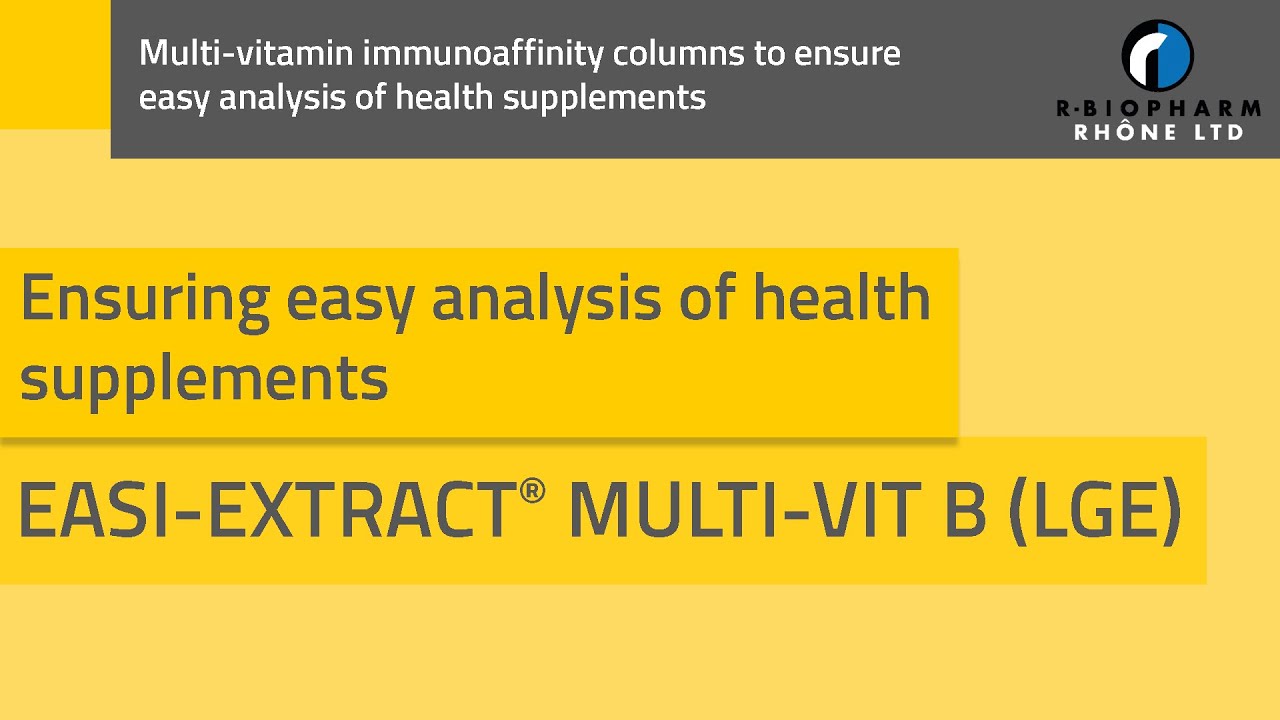EASI-EXTRACT® MULTI-VIT B (LGE) | Ensuring easy analysis of health ...