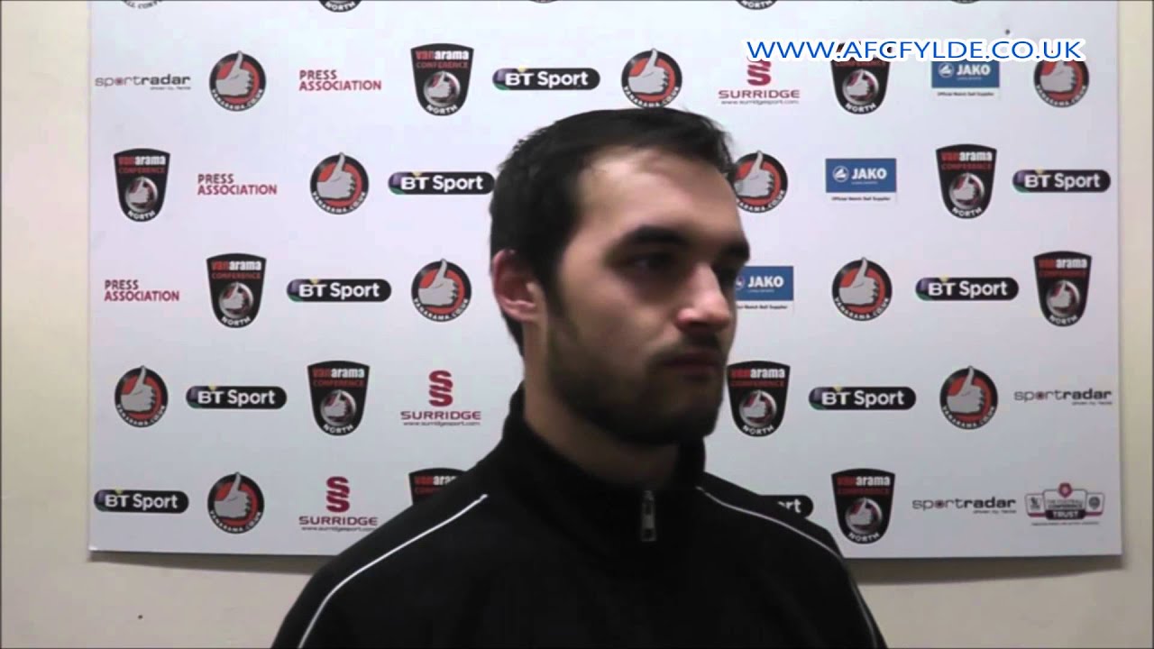 BARROW 1-2 AFC FYLDE. Players view, Liam Tomsett. - YouTube