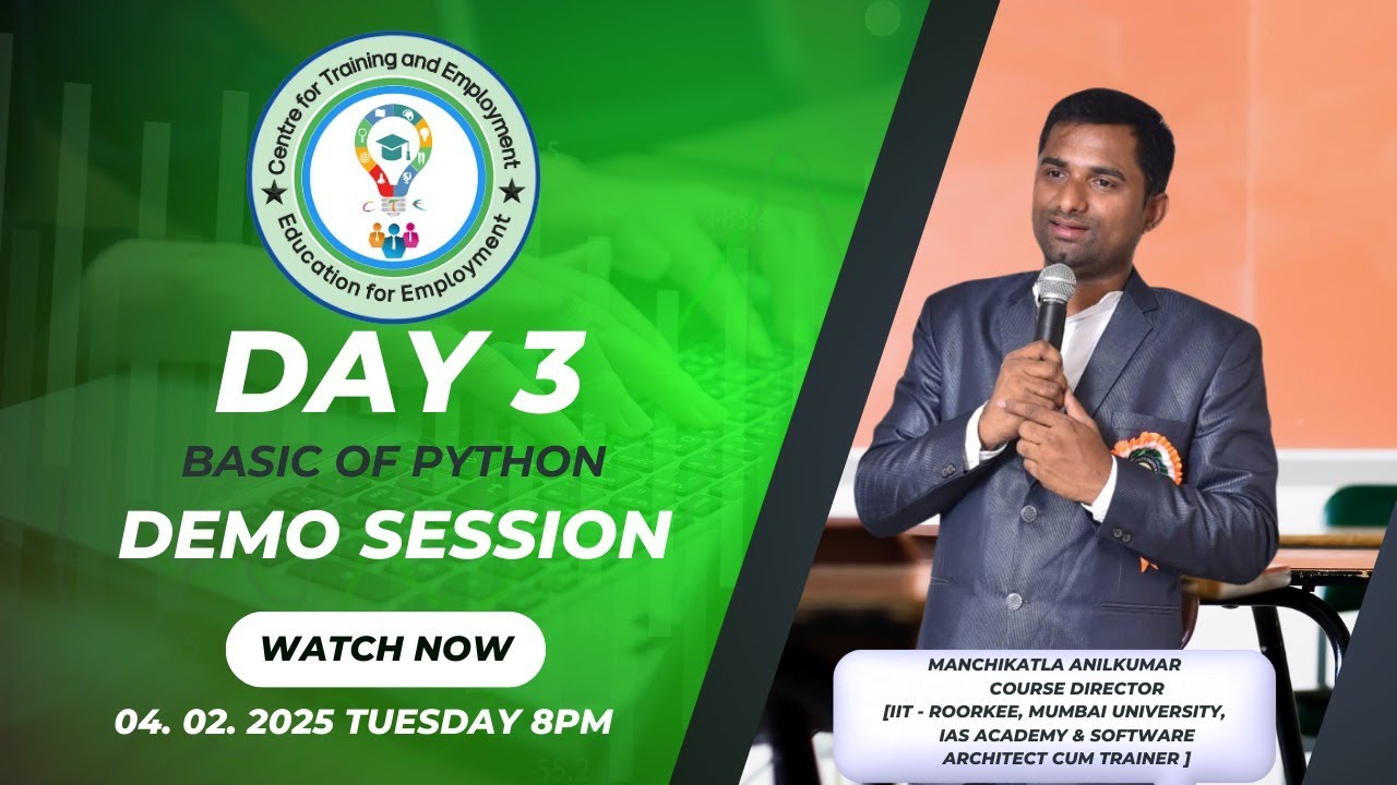04.02.2025 Sunday - Day 3: Demo Session for Python, AI, ML, Data Science, Fullstack, Data ...