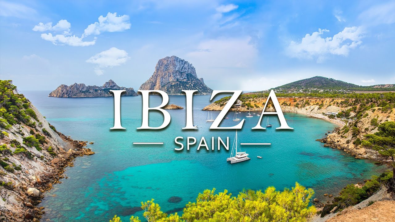 FLYING OVER IBIZA(4K UHD)-Beautiful Piano Music Relax With Beautiful ...