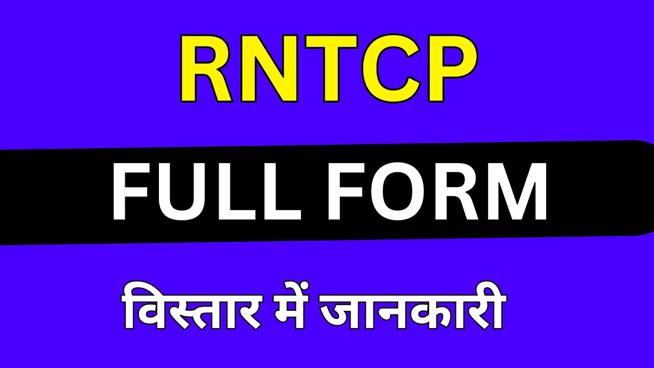 RNTCP full form in Medical - YouTube