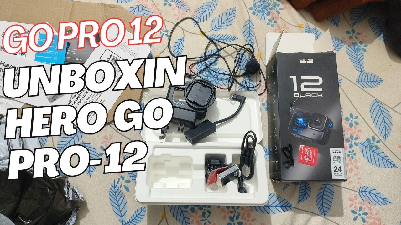 GO PRO HERO 12 UNBOXING // GO PRO 12 COMPLETE SET-UP // MOTOVLOGE FULL ...