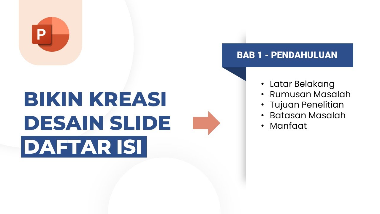 Tutorial Membuat Kreasi Desain Untuk Slide Daftar Isi di PowerPoint ...