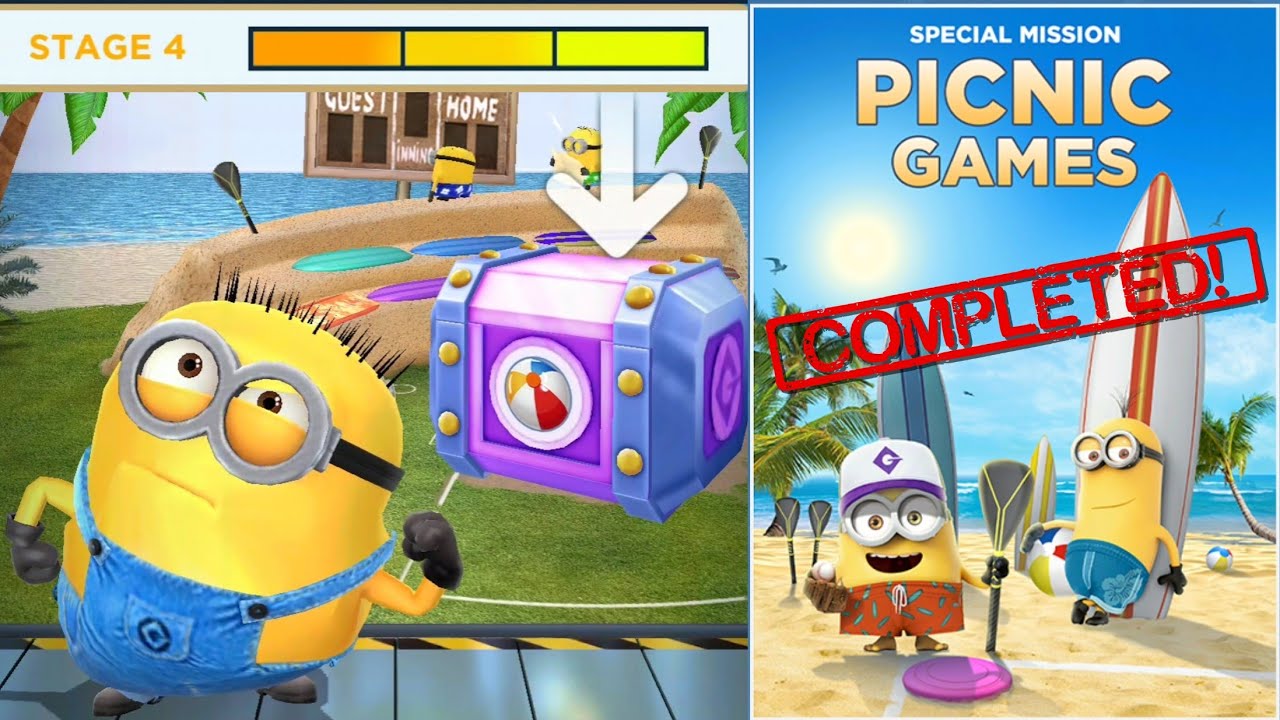 Minion Rush PICNIC GAMES EVENT COMPLETED REWARDS CLAIM Prize Pods ...