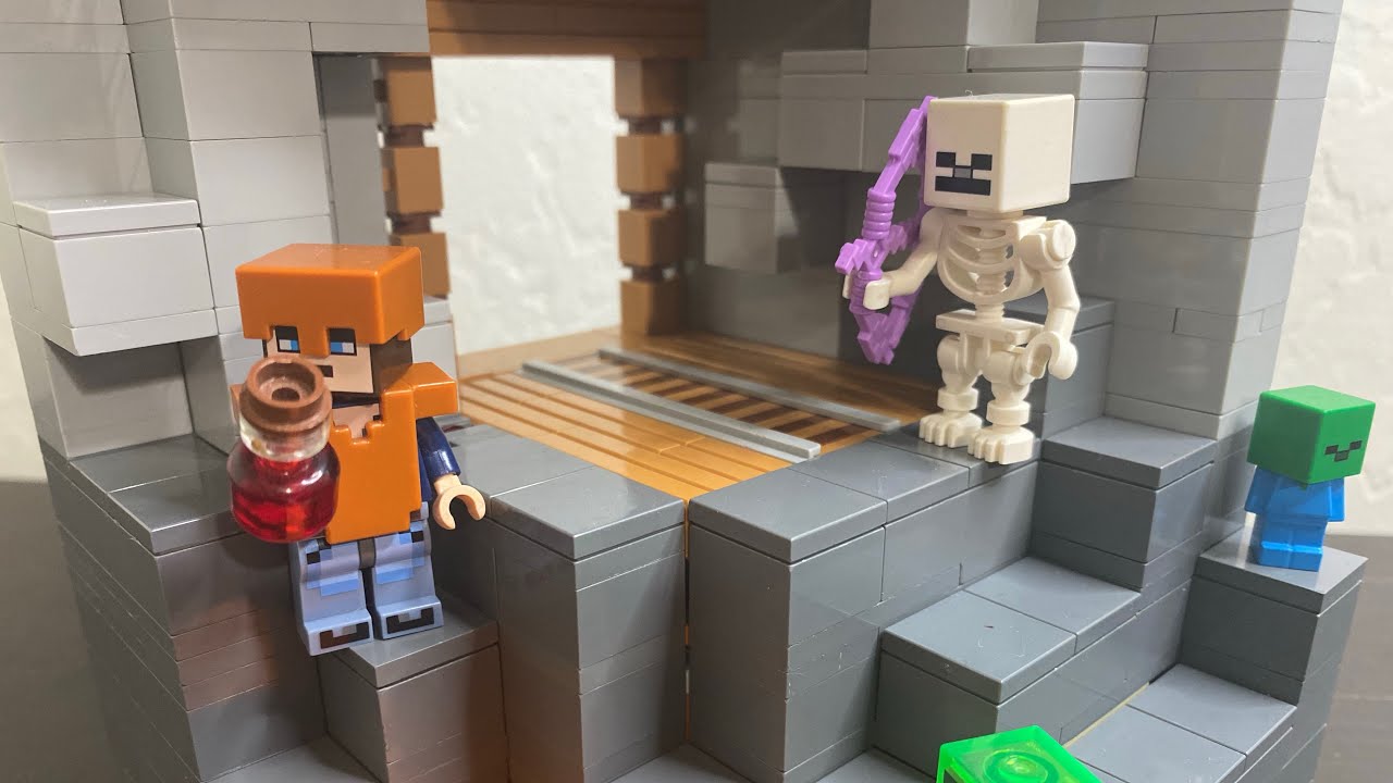 Lego Minecraft Overworld Moc With Mineshaft! GAME ACCURATE! - YouTube