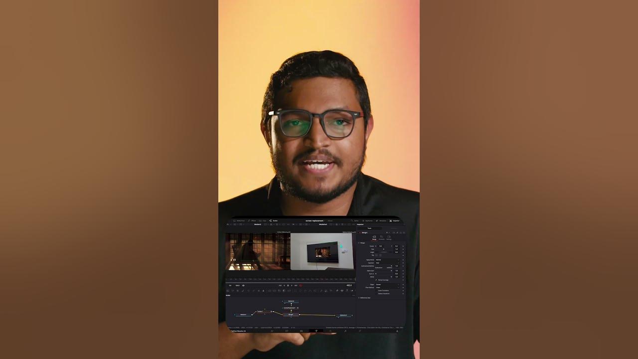 How to REPLACE A SCREEN in Fusion page | Davinci Resolve Malayalam Tutorial #subscribe #shorts ...