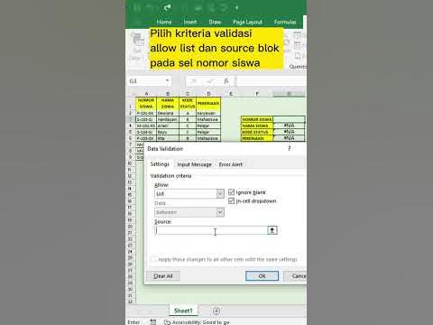 MEMBUAT DATA VALIDATION PART 2 - YouTube