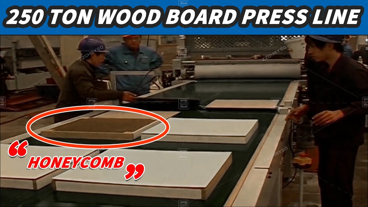 250T honeycomb wood baord laminated hydraulic machine hot press line ...
