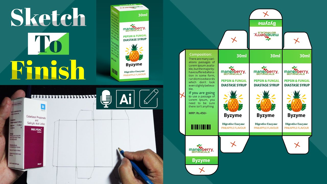 Packaging design in illustrator | Product Packaging Box Design Tutorial ...