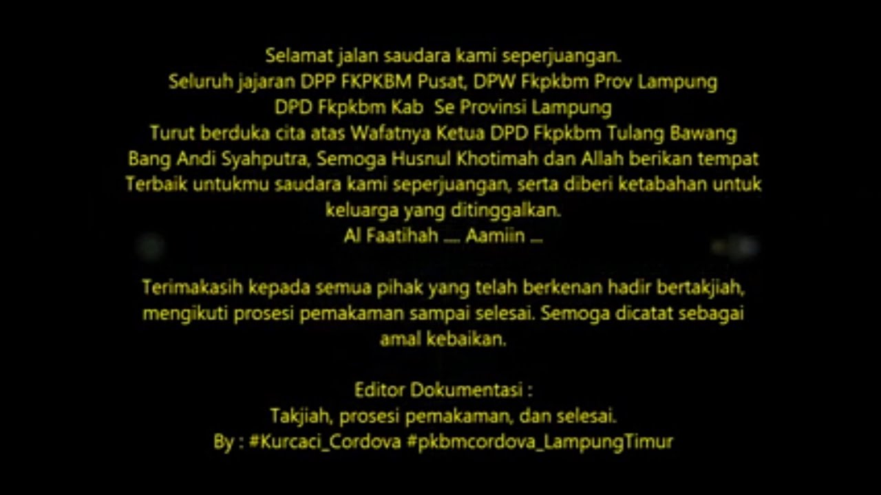 Kenangan Terakhir kita&Do'a Kami menyertaimu Ketua DPD.FK-PKBM Tulang ...