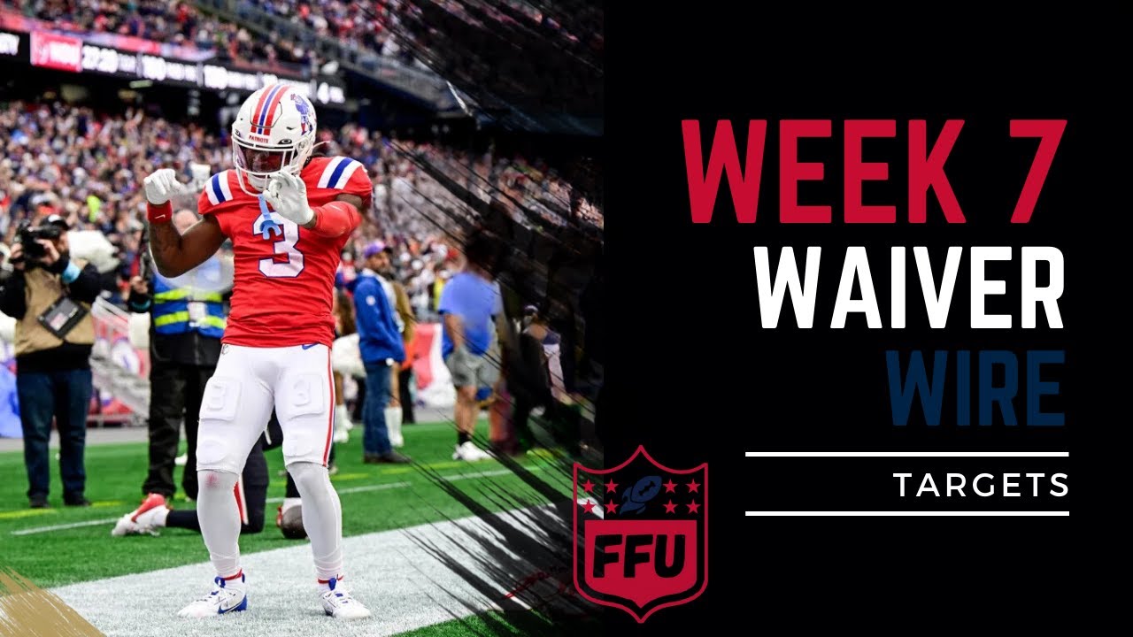 NFL Week 7 Waiver Wire Must Adds! - YouTube