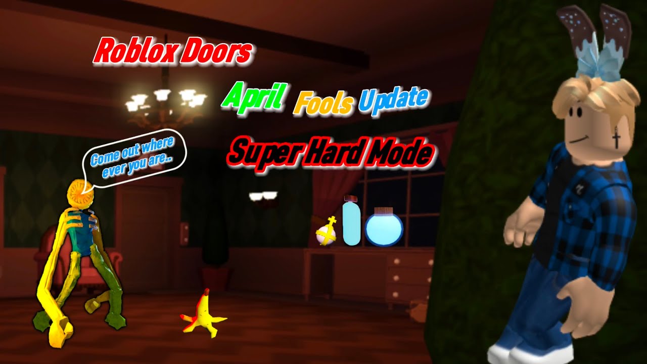 Roblox Doors | April Fools Update ( Super hard mode ) with my sister ...