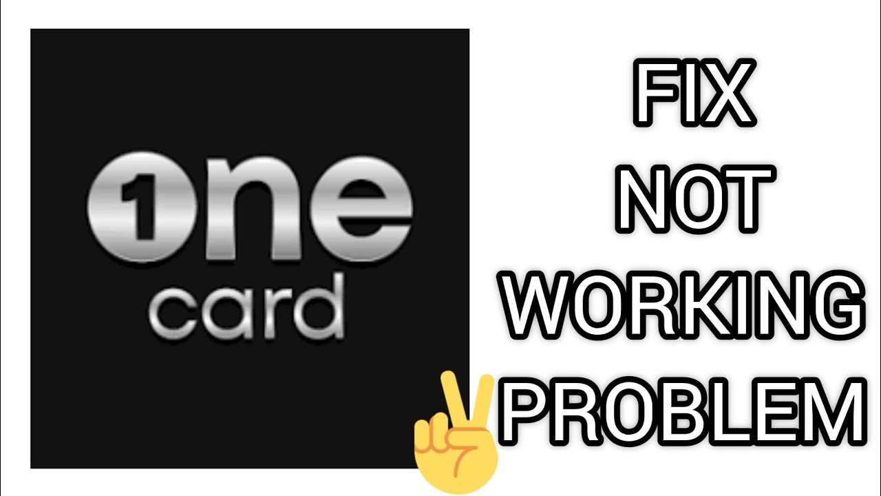 Fix OneCard App Not Working(Not Open) Problem || TECH SOLUTIONS BAR ...