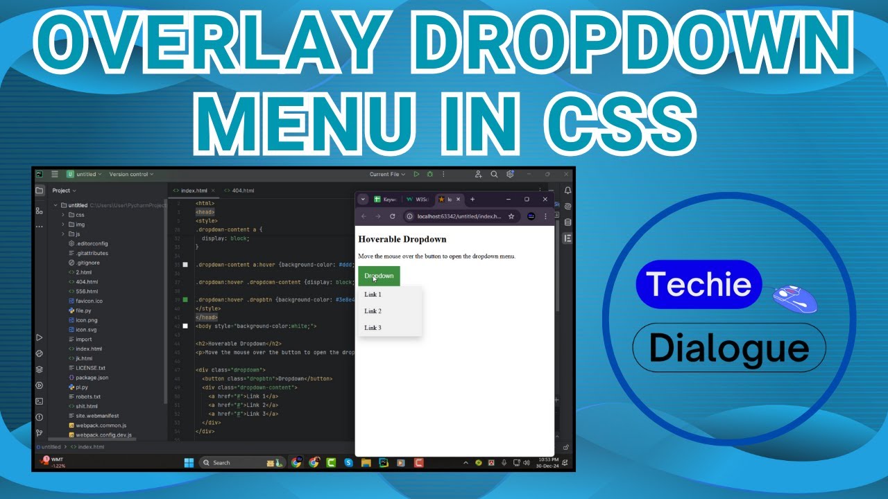 How To Overlay Dropdown Menu In Css Detailed Tutorial 2025 Youtube 0161