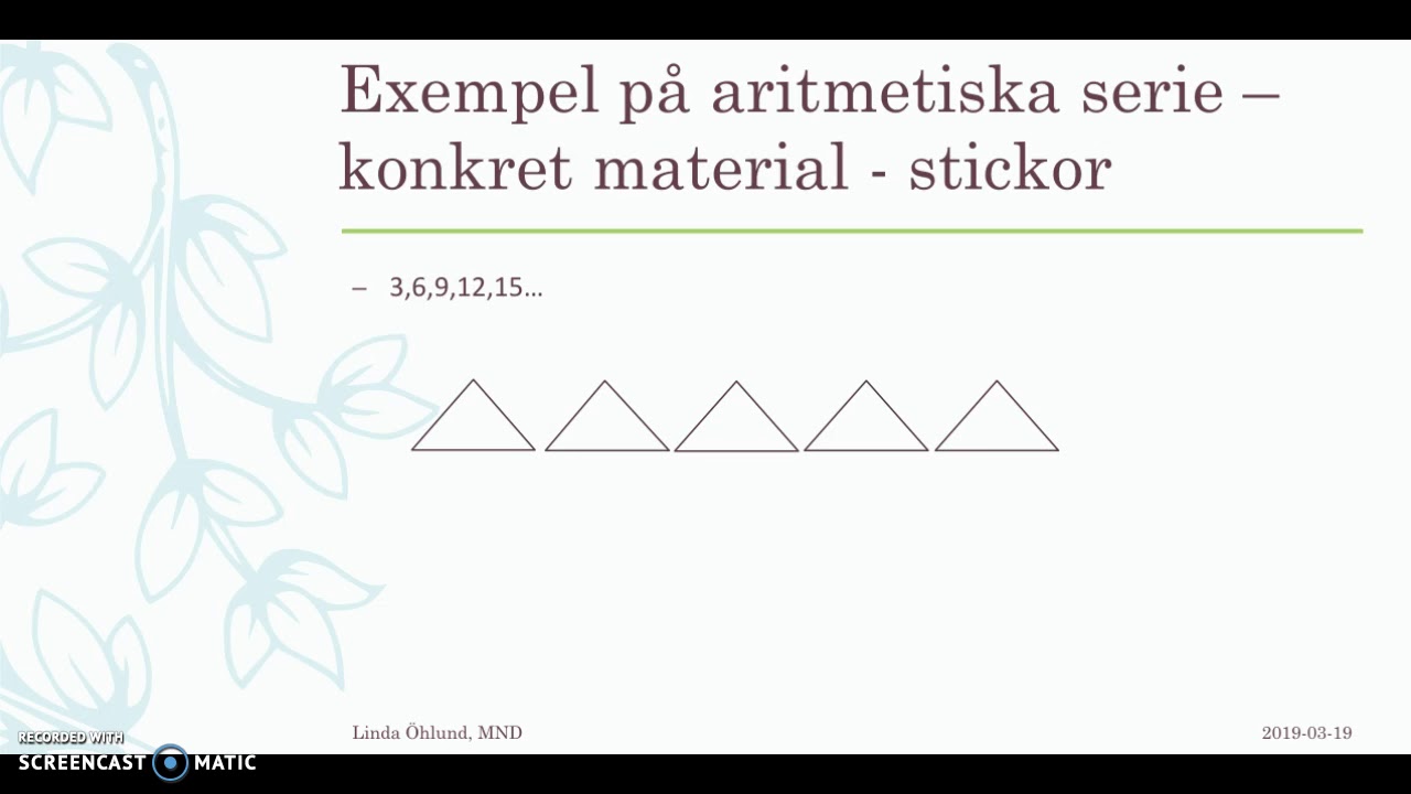Aritmetisk serie - YouTube