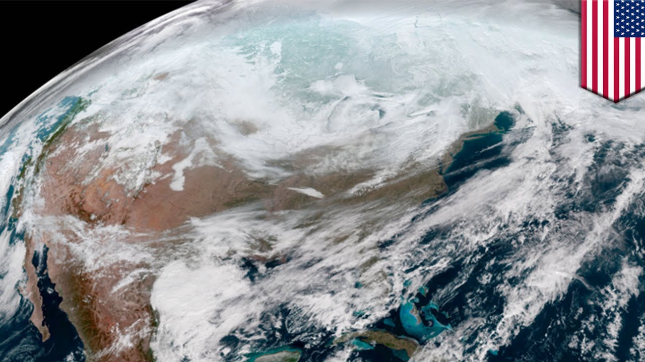What the U.S. polar vortex looks like from space - TomoNews - YouTube
