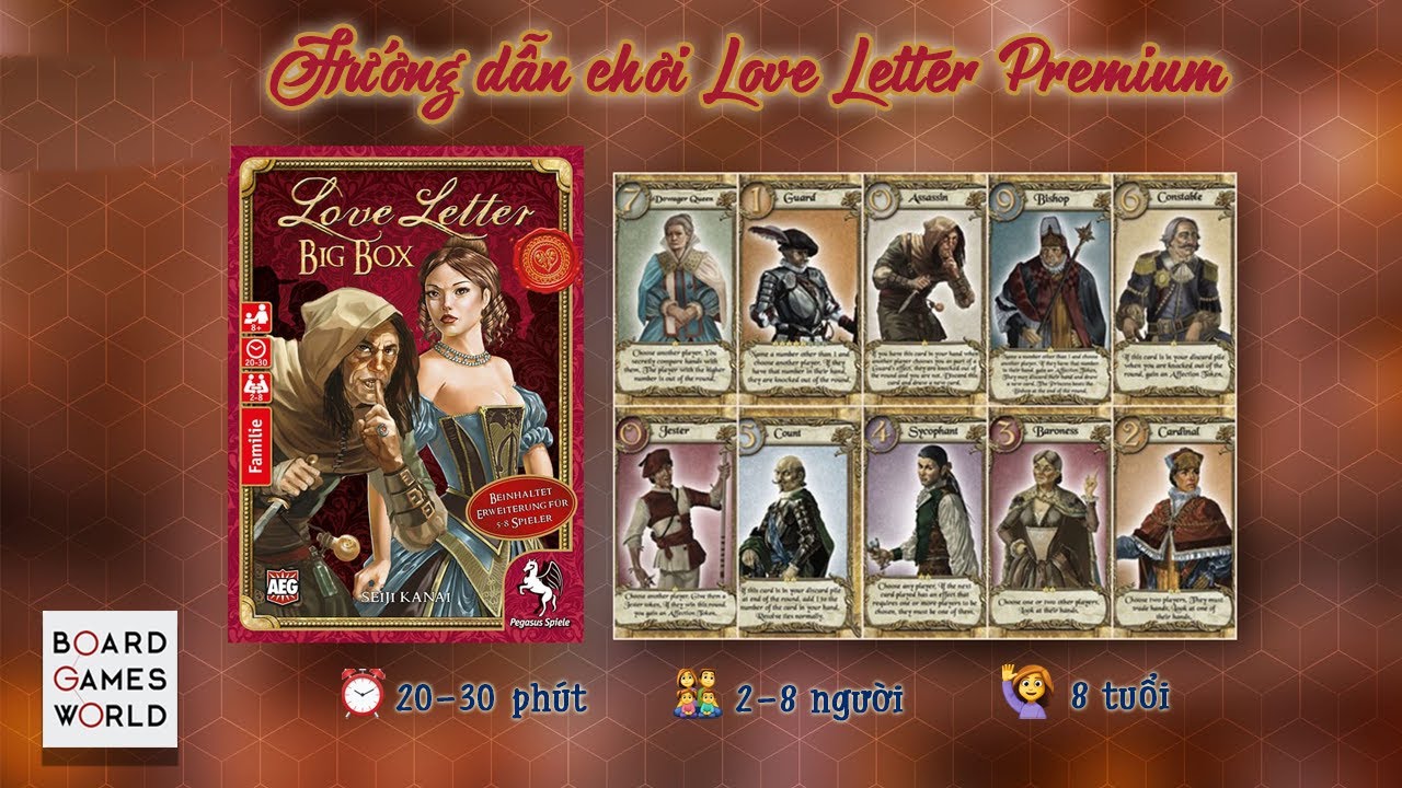 HƯỚNG DẪN TRÒ CHƠI BOARD GAME LOVE LETTER PREMIUM (BẢN FULL)- BỨC THƯ ...