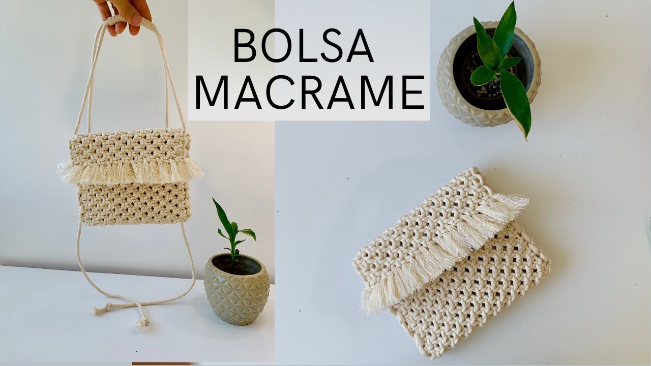 Tutorial: Aprenda a fazer uma bolsa de macramê estilosa em um fácil ...