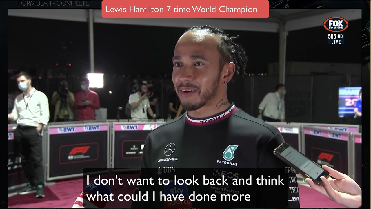 Lewis Hamilton - Champion - I dont want to look back - YouTube