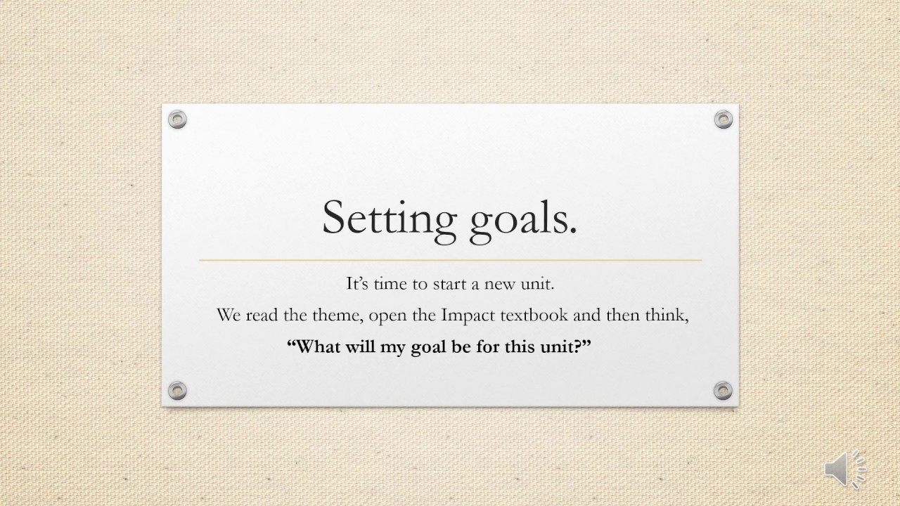 Group B Explains Setting Unit Goals - YouTube