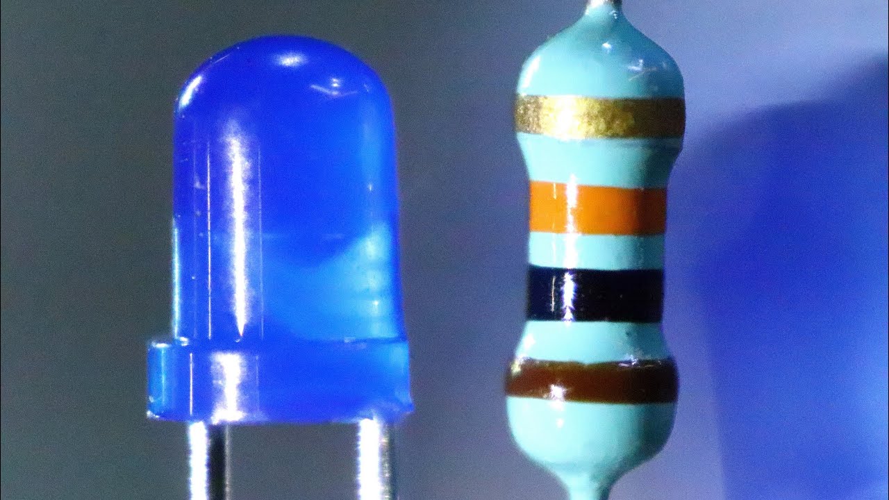 Calculate resistance required for LED Ohms Law series resistor - YouTube