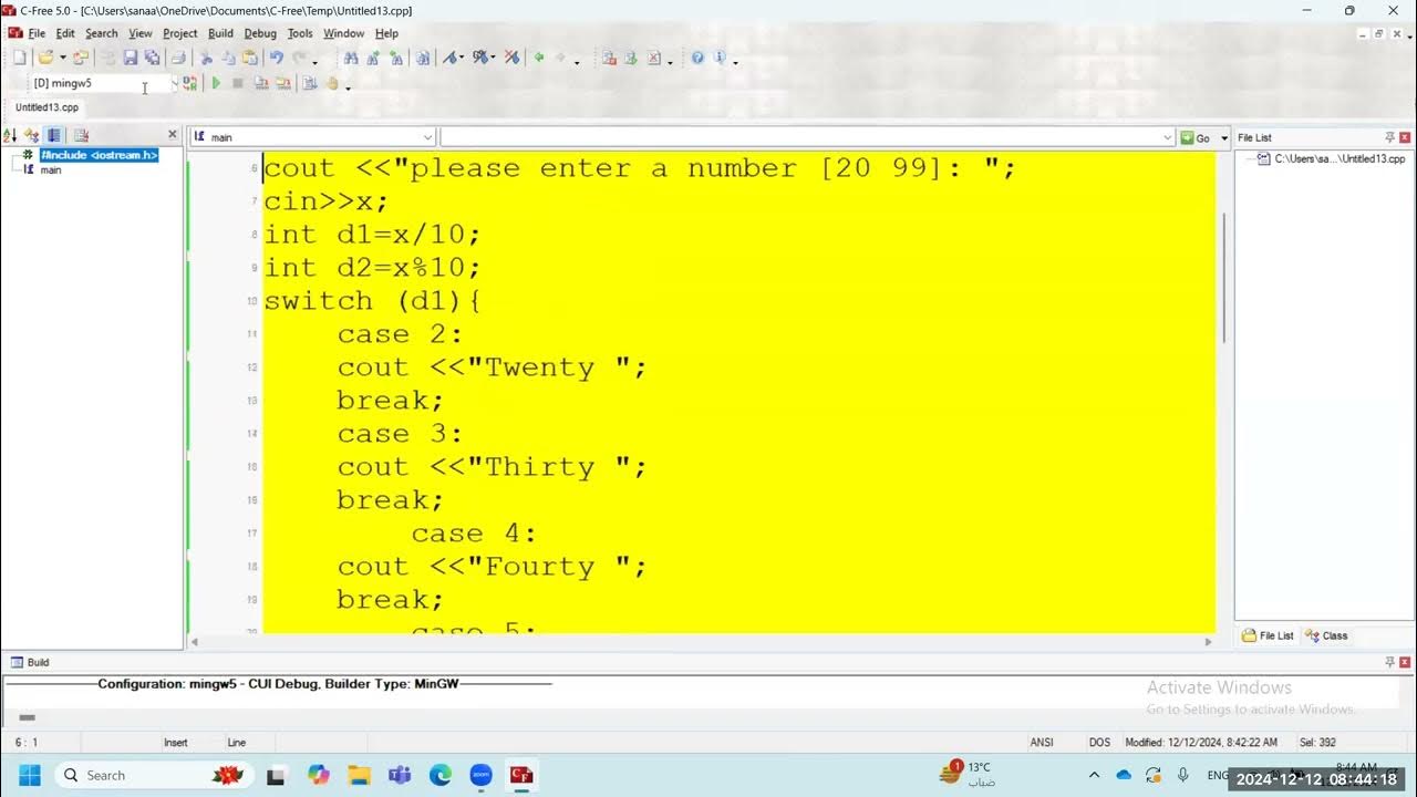 Example mod and div PLUS intro to for loop - YouTube