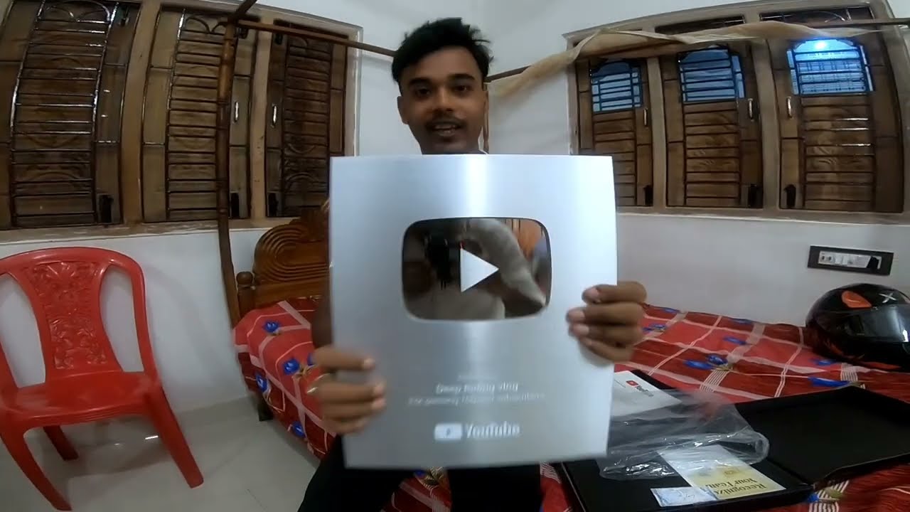Silver play button Unboxing 😍@Deep Riding vlog - YouTube